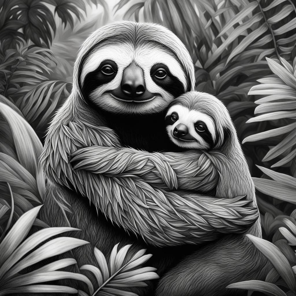 Cuddle Hugs with Mom - AI Generated Artwork - NightCafe Creator