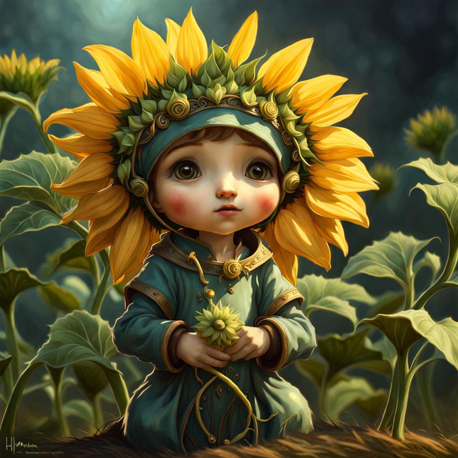 Sunflower Sprite - AI Generated Artwork - NightCafe Creator