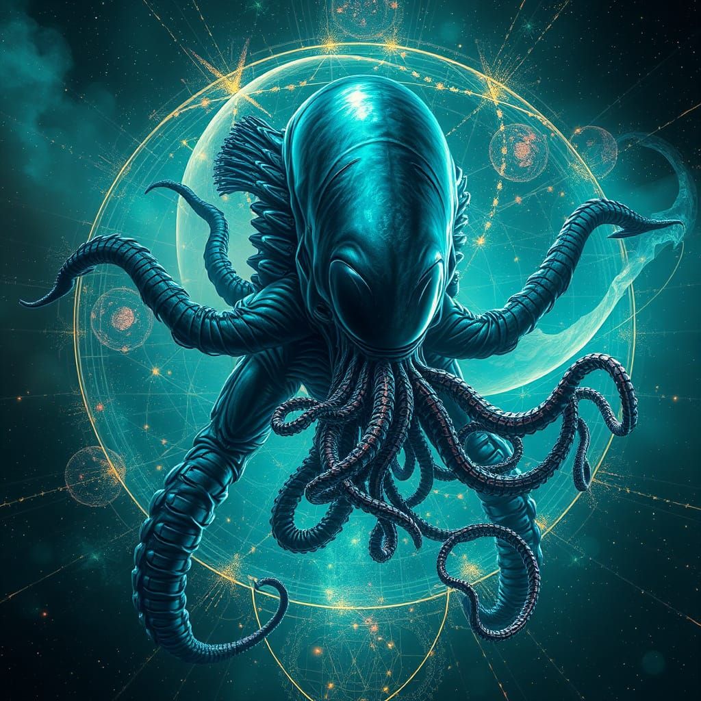 If Lovecraft and Giger created a monster together: Xenomorph Cthulhu