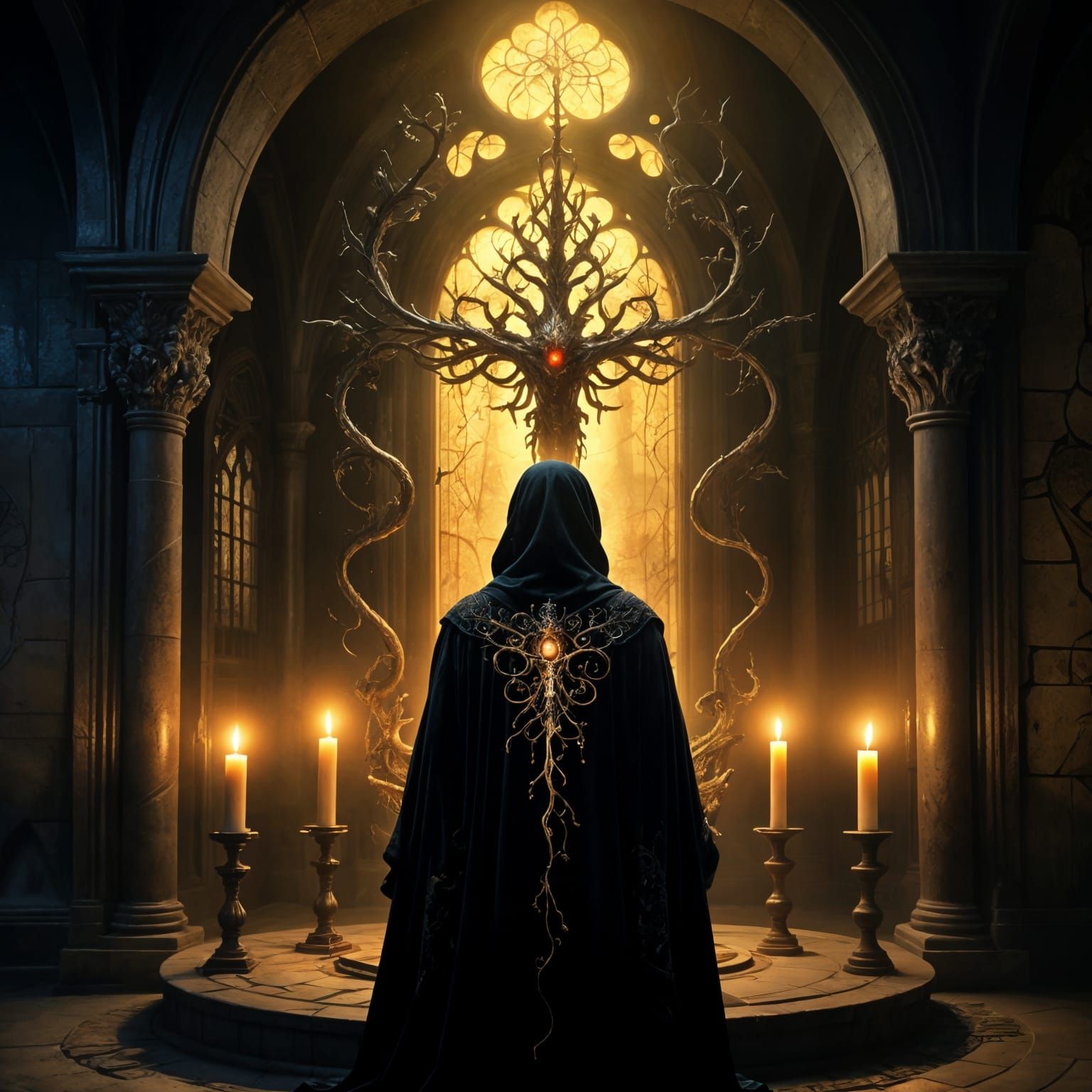 The inner realm! 🗡 - Mystical Sorcerer in Dark Surrealism