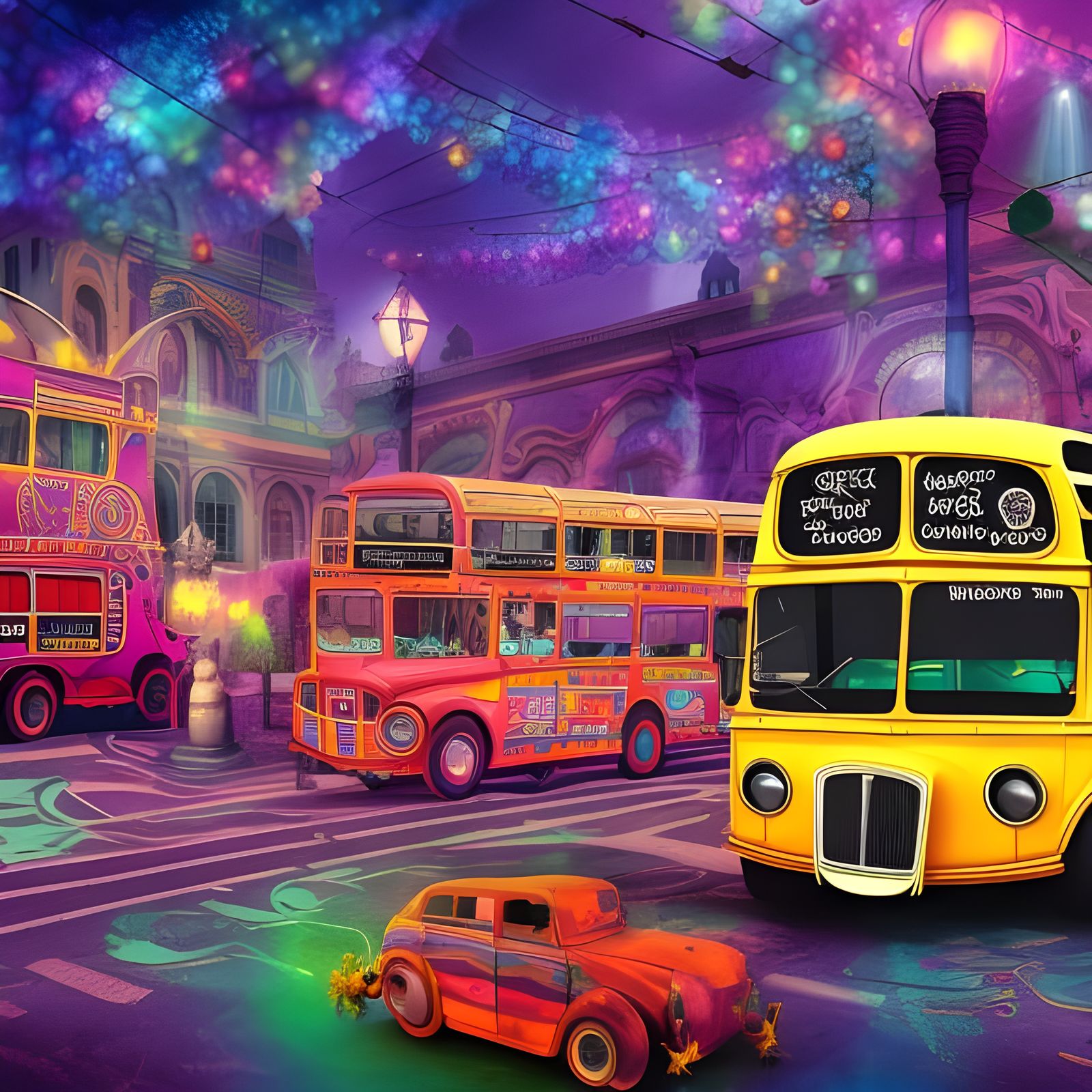 Magic bus - AI Generated Artwork - NightCafe Creator