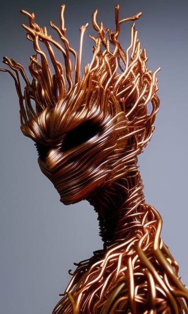 awesome Groot made entirely from copper wire unbelievably fantastical ...