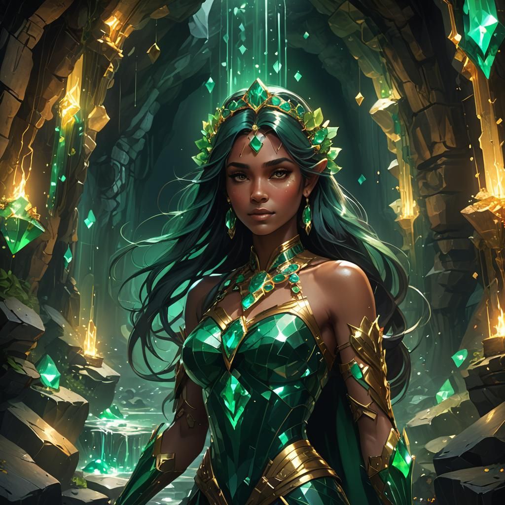 Emerald Elf - AI Generated Artwork - NightCafe Creator
