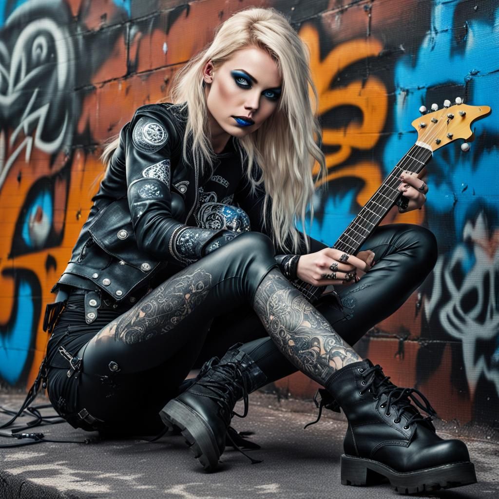 its only rockn roll blonde metal girl - AI Generated Artwork ...