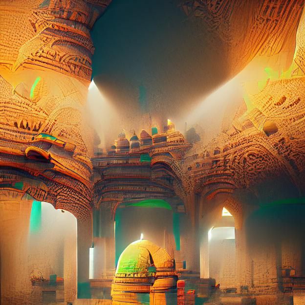 Ancient Indian architecture - AI Generated Artwork - NightCafe Creator
