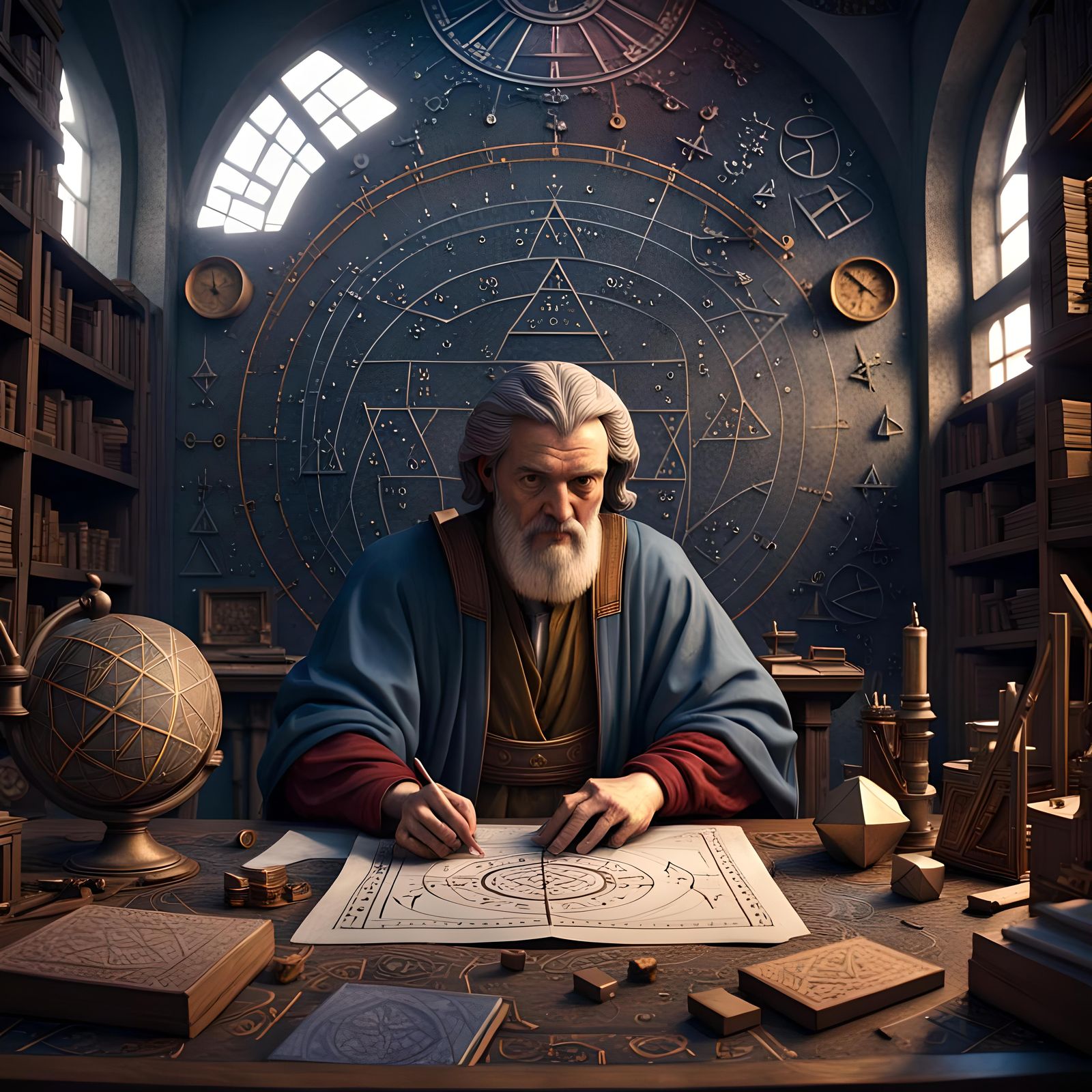 Euclid, Greek Mathematician the father of geometry, solving equations ...