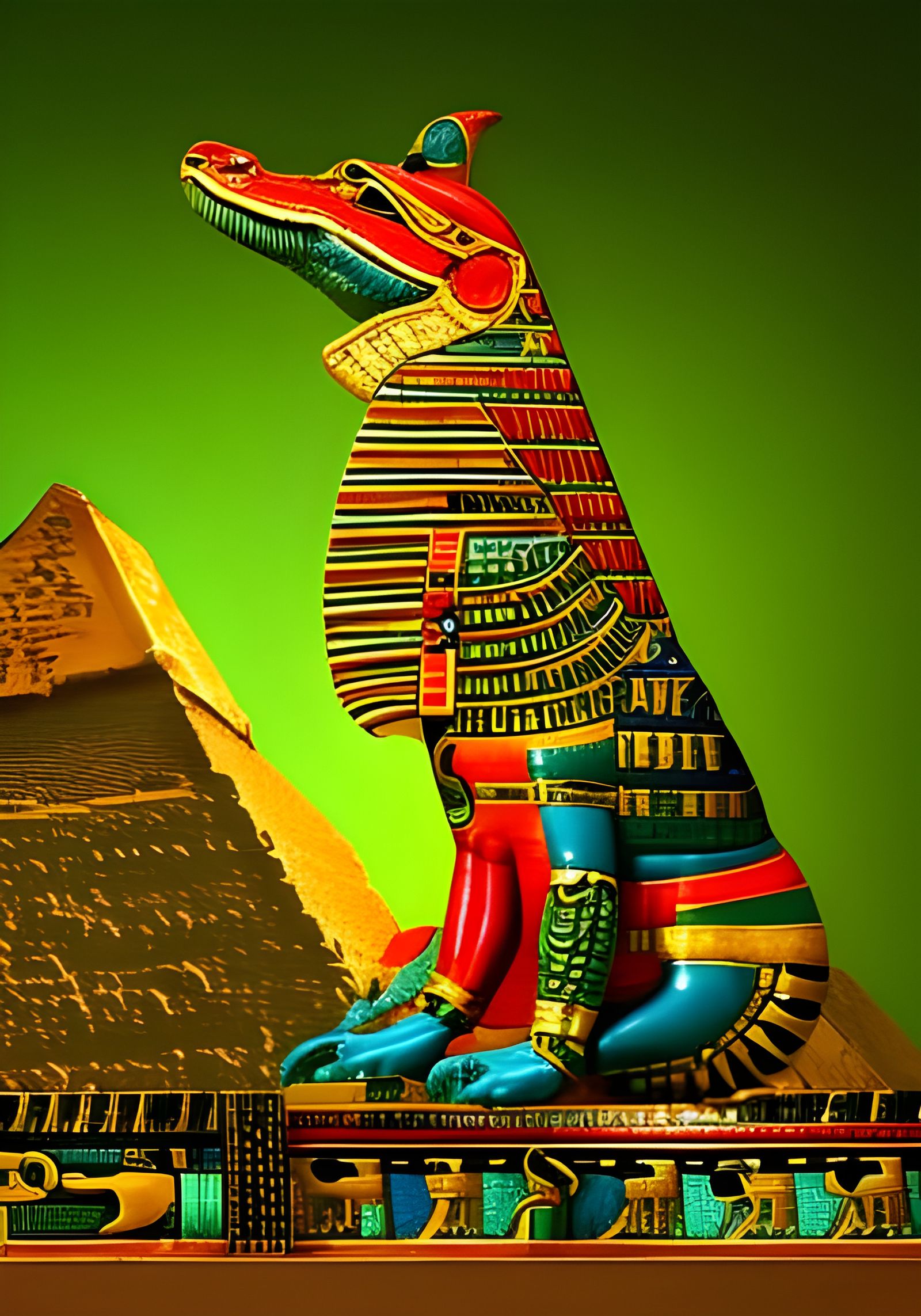 Egyptian God Sobek, Alligator head - AI Generated Artwork - NightCafe ...