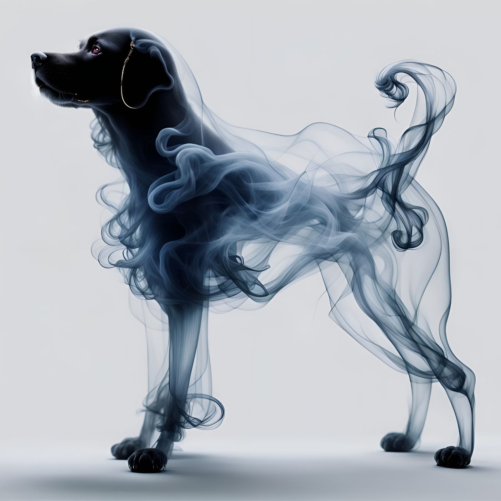 dog made of smoke - AI Generated Artwork - NightCafe Creator