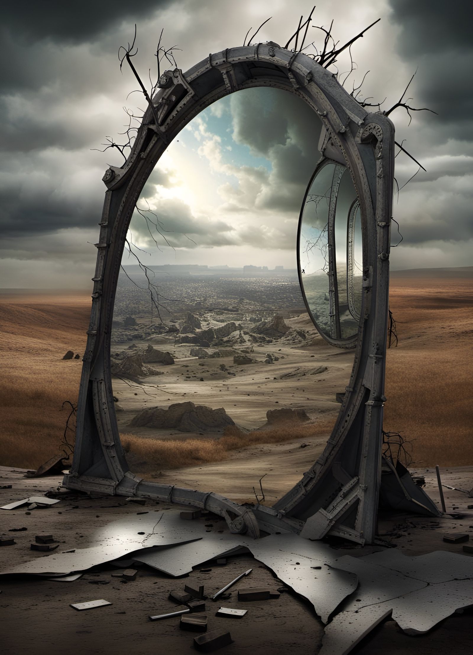 Broken mirror - AI Generated Artwork - NightCafe Creator