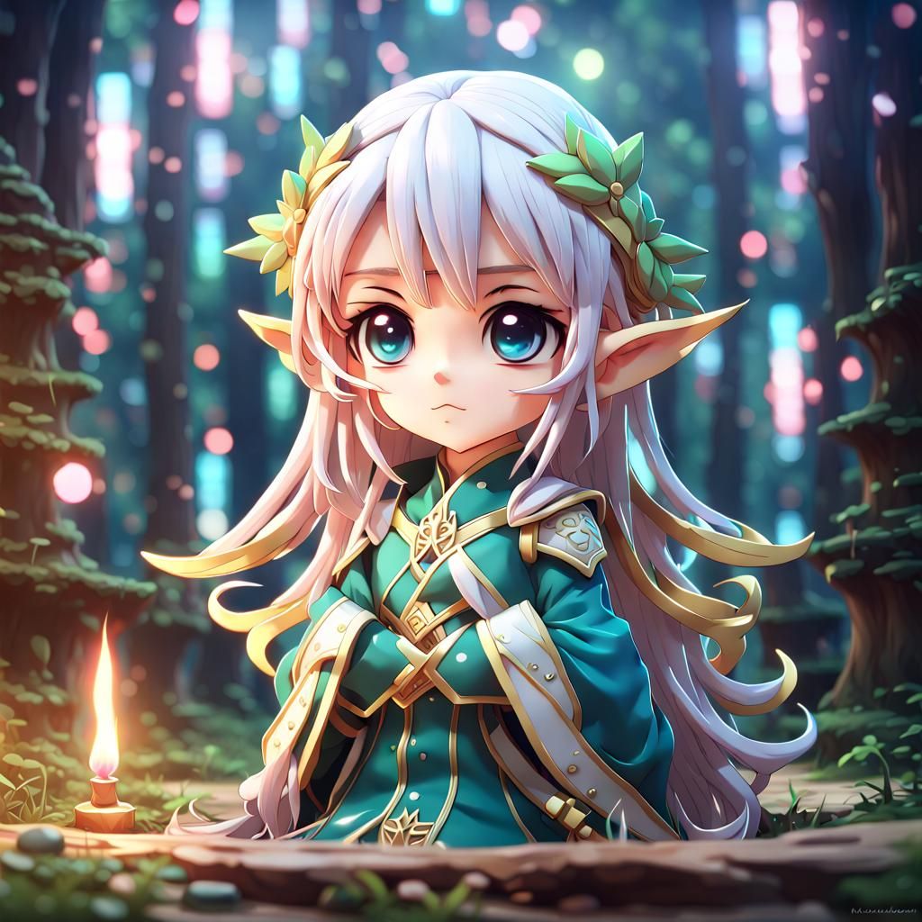 Chibi forest elf - AI Generated Artwork - NightCafe Creator