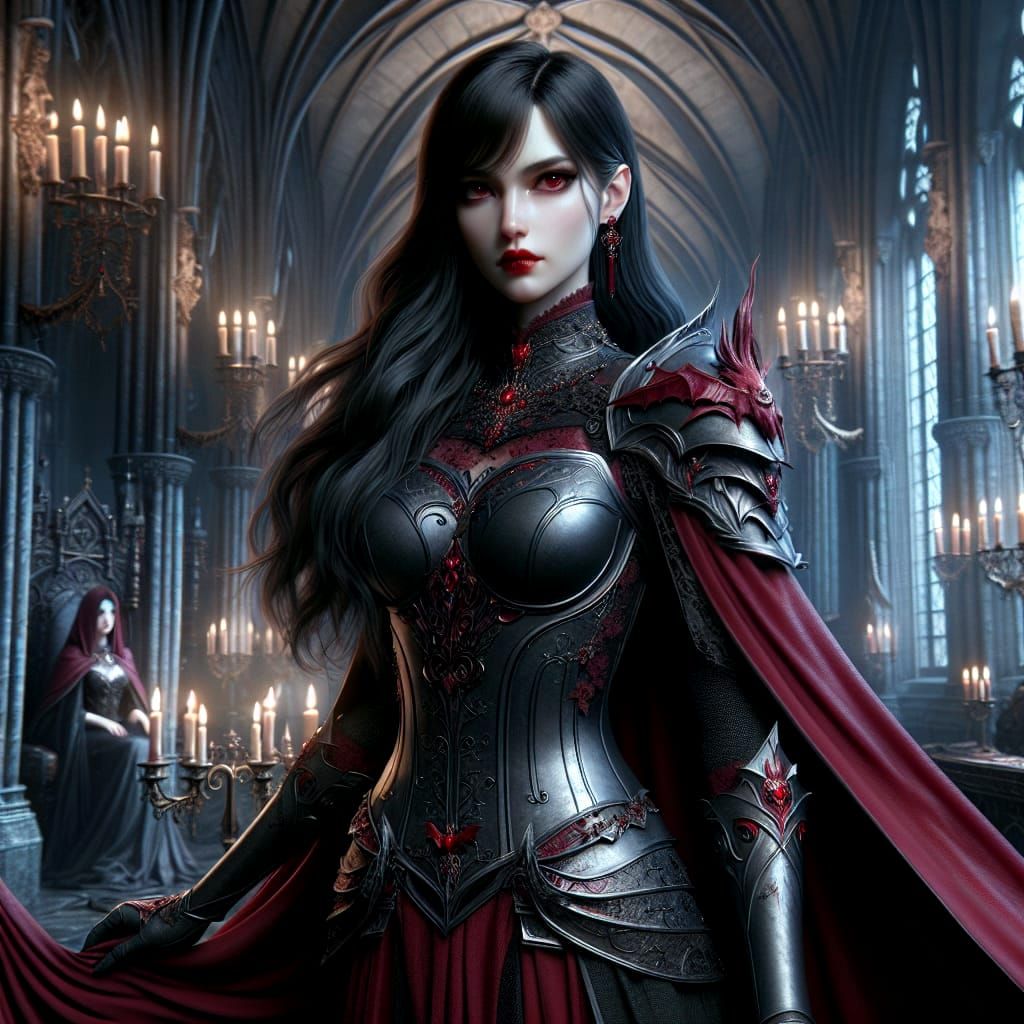Ravenna Nightshade, Vampire Lady Wearing a Suit of Armor