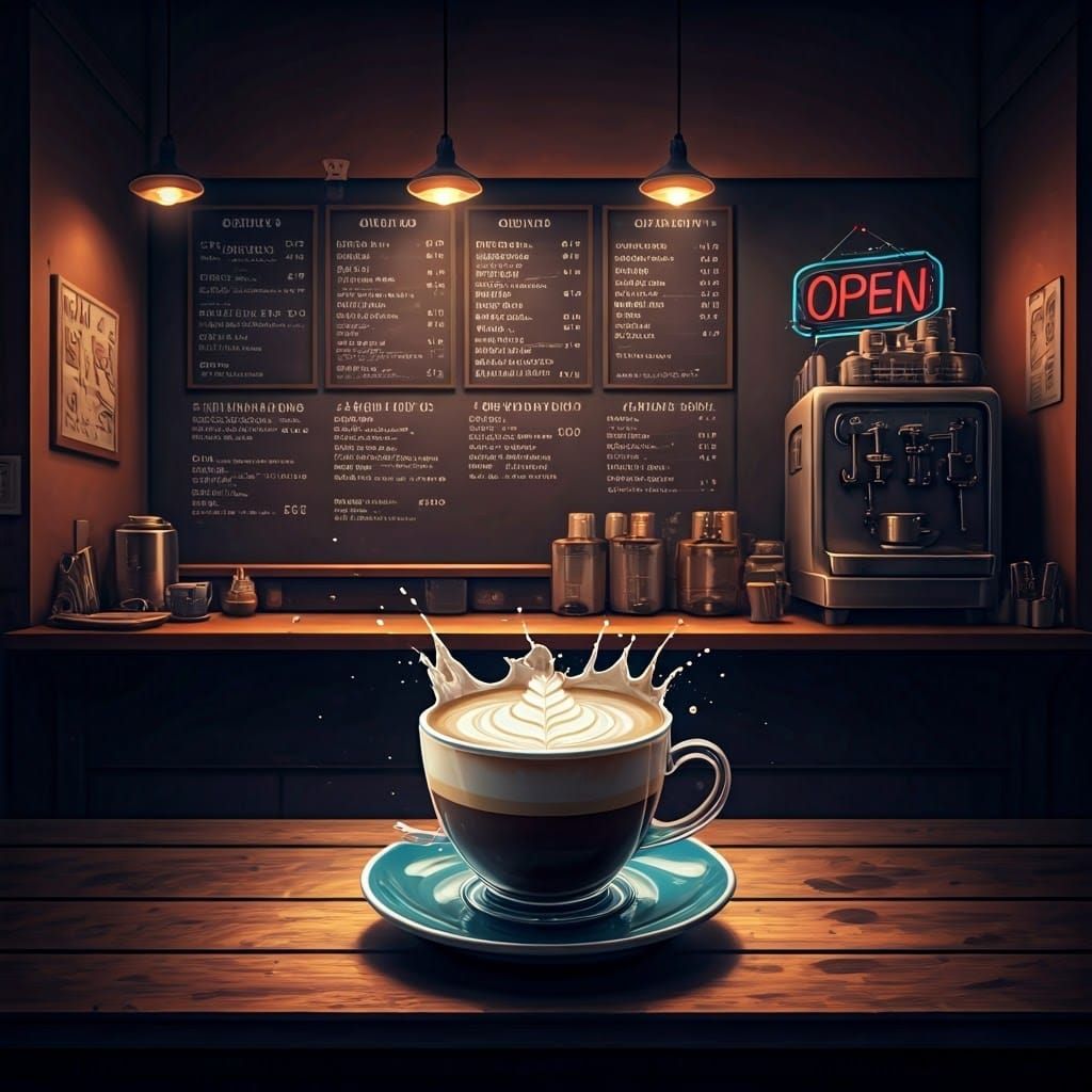 A cozy coffee shop - A cozy coffee shop