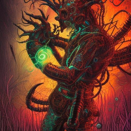 Cyber Horror III - AI Generated Artwork - NightCafe Creator