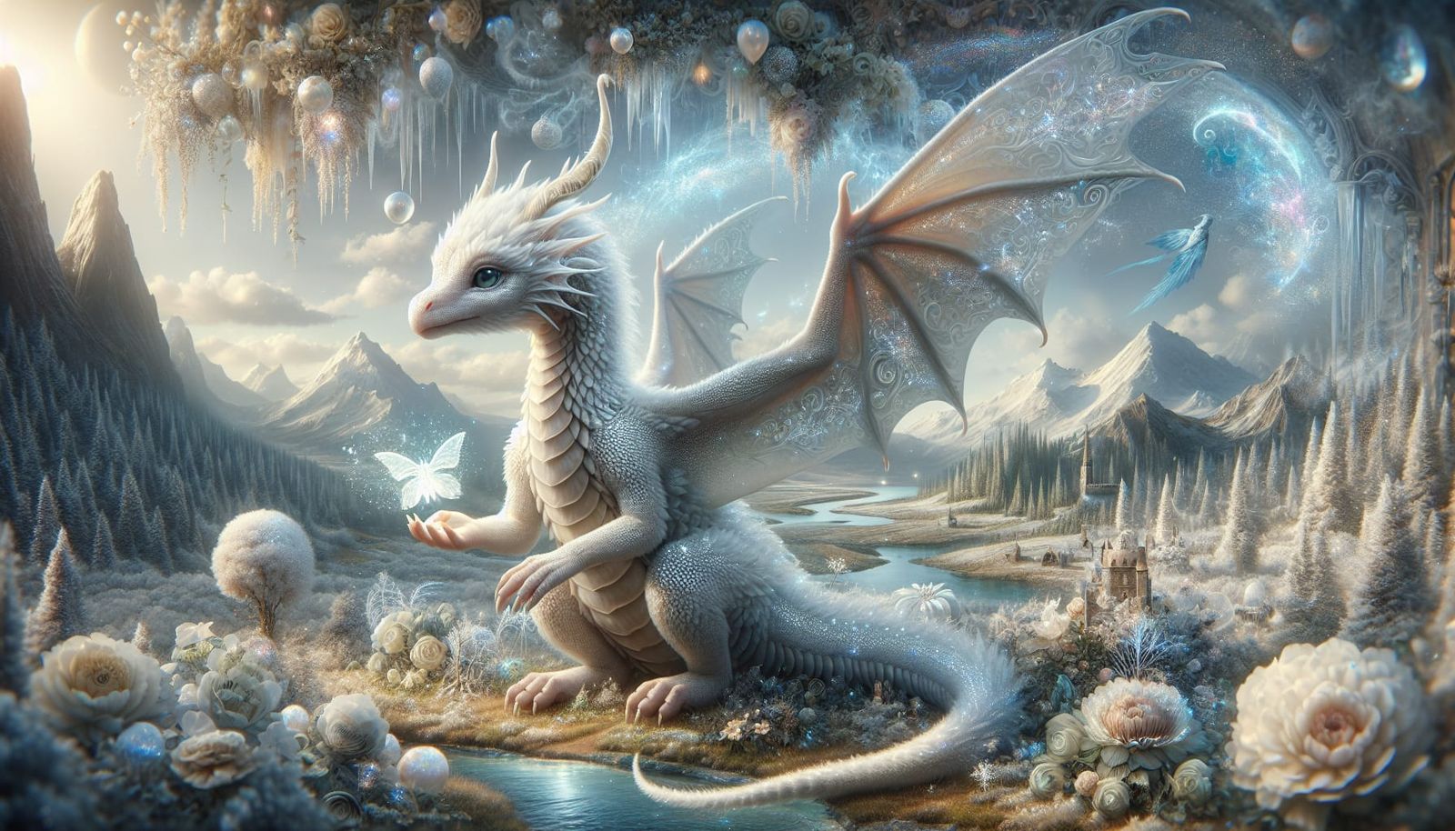 Baby Luck Dragon in Fantasia - AI Generated Artwork - NightCafe Creator