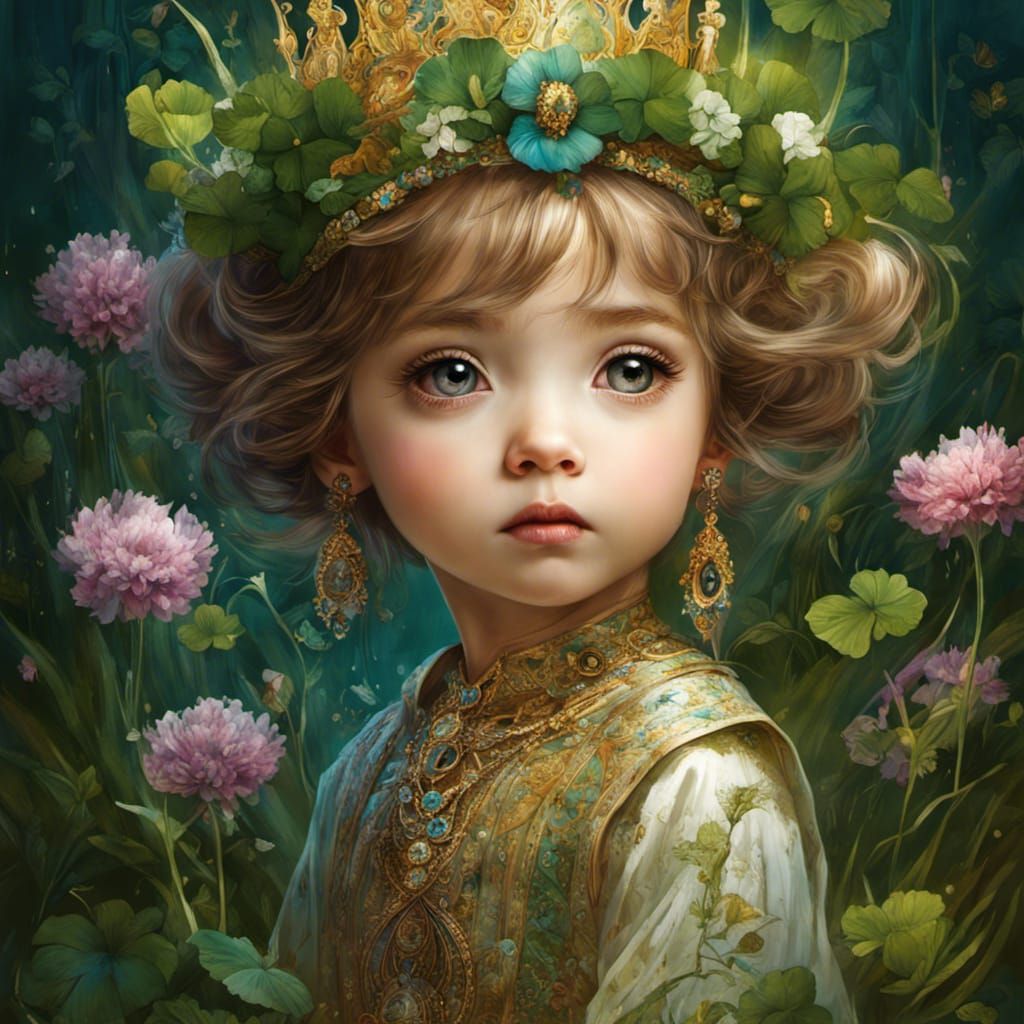 Cute Queen of Clover - AI Generated Artwork - NightCafe Creator