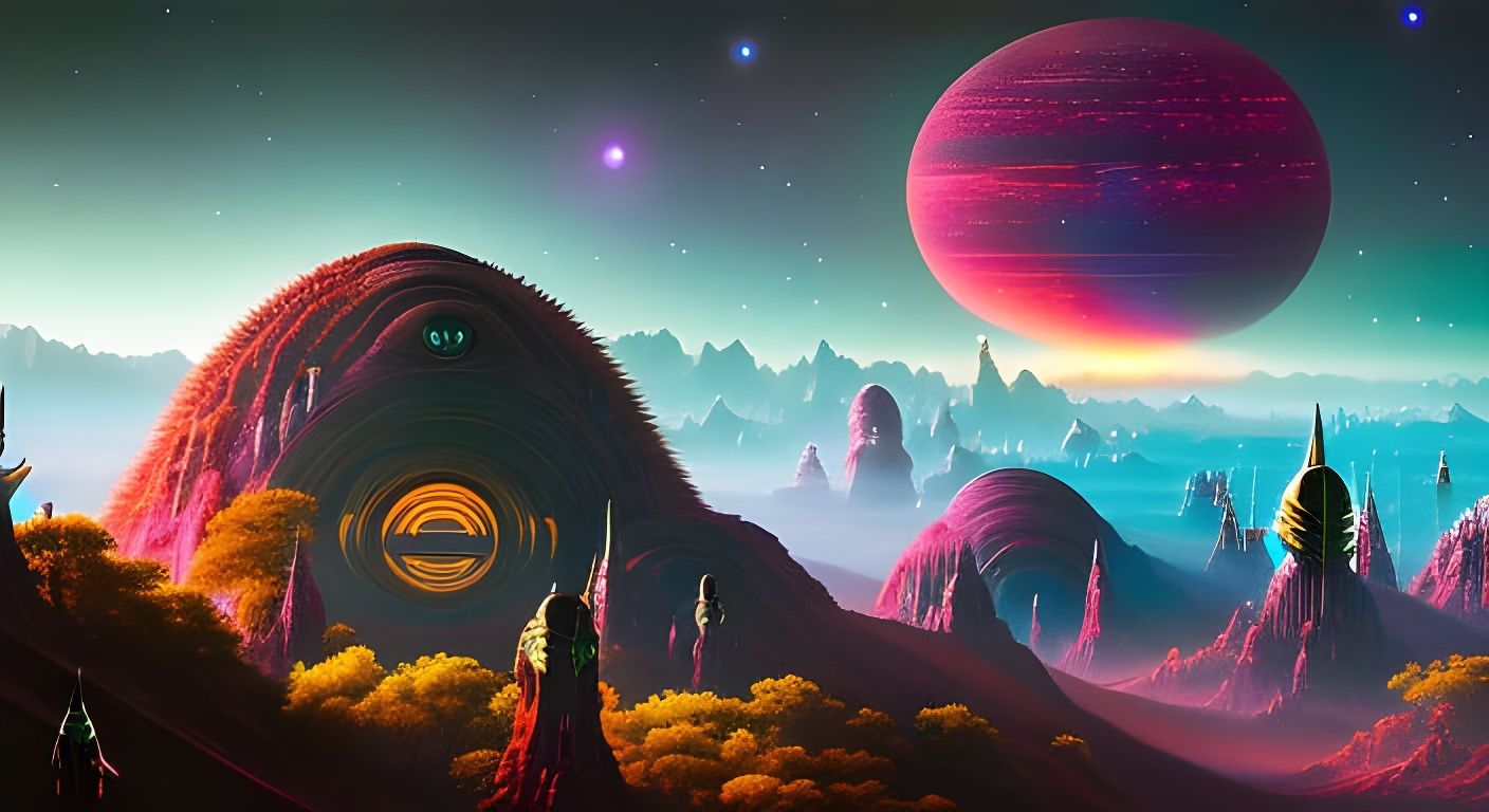 Alien Planet - AI Generated Artwork - NightCafe Creator