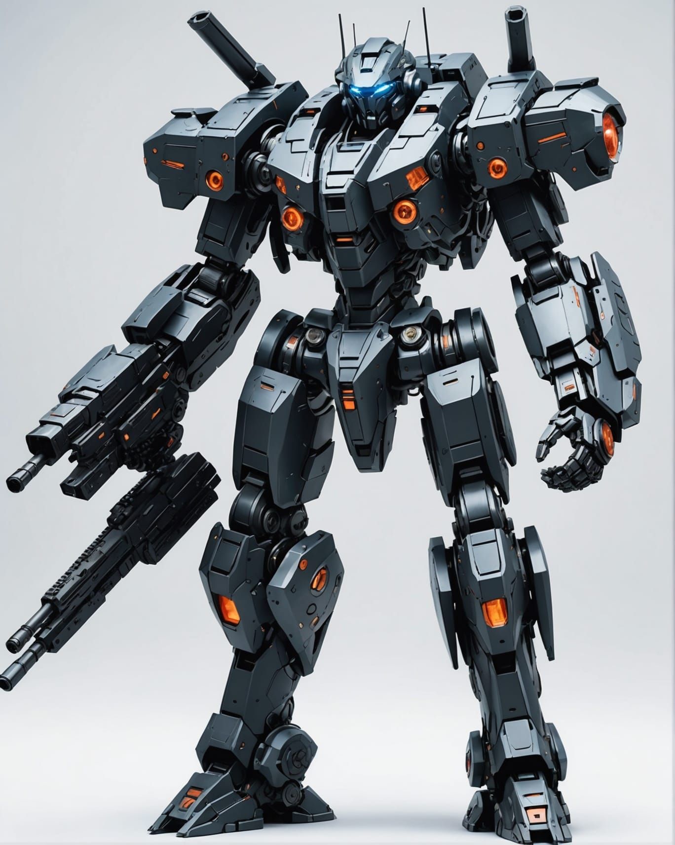 2D flat Anime futuristic Cyberpunk heavily armoured and weaponized ...