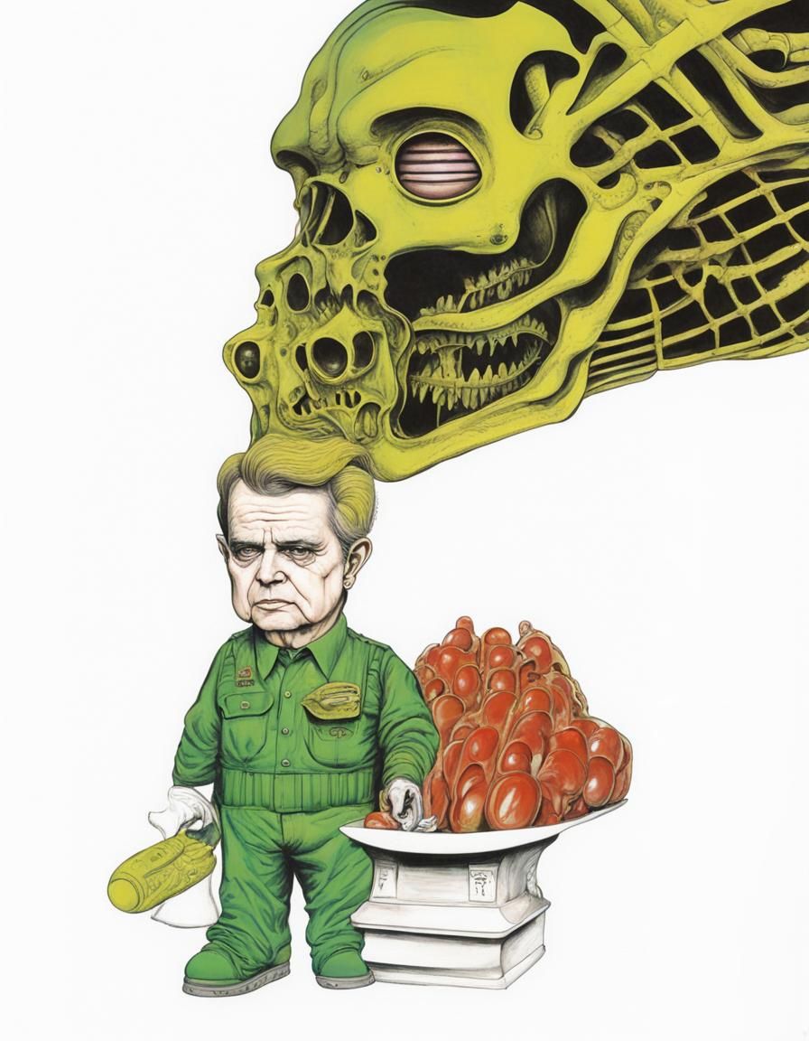 H.R. Giger pop art - AI Generated Artwork - NightCafe Creator