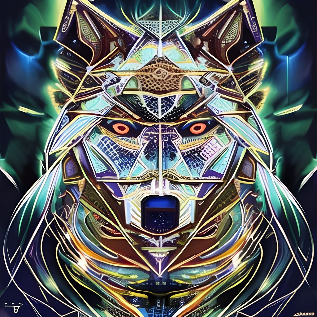 🌟Cyber Wolf🌟 - AI Generated Artwork - NightCafe Creator