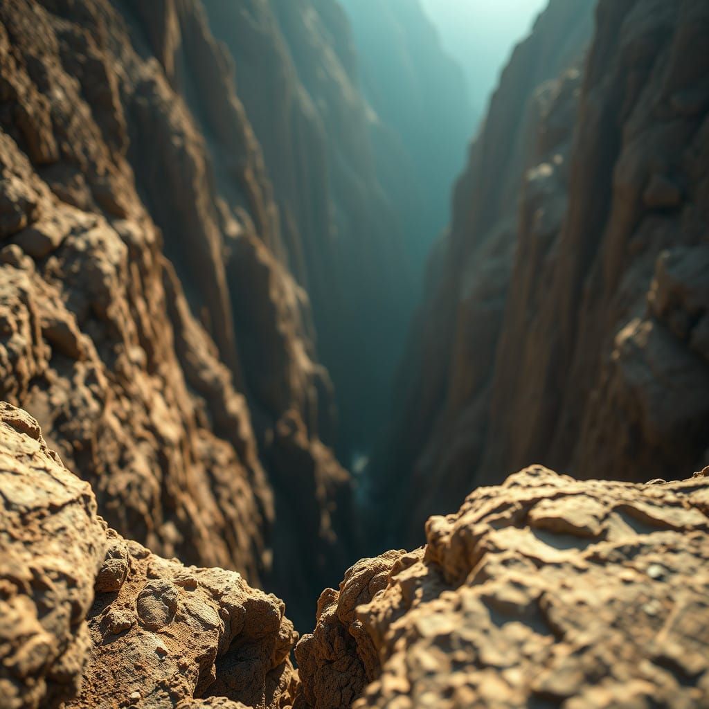 Abyss - Endless Abyss Landscape in Golden Light