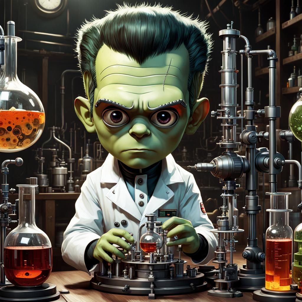 Frankenstein Mad Scientist. #2 - AI Generated Artwork - NightCafe Creator