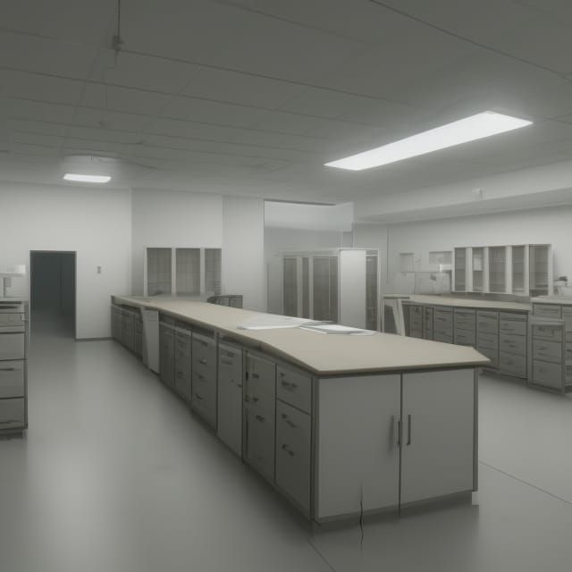 A lab, but it's a liminal space - AI Generated Artwork - NightCafe Creator