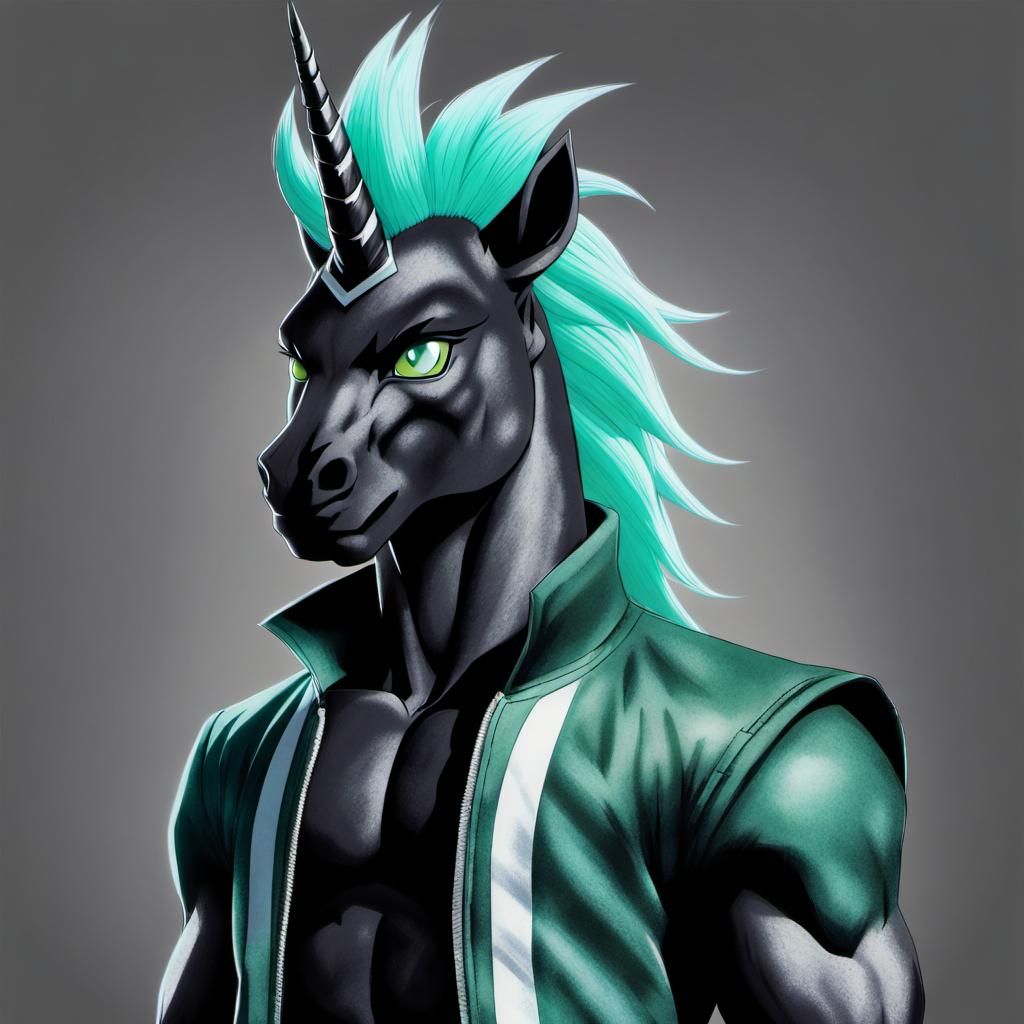 Unicorn/Saiyan Hybrid - AI Generated Artwork - NightCafe Creator