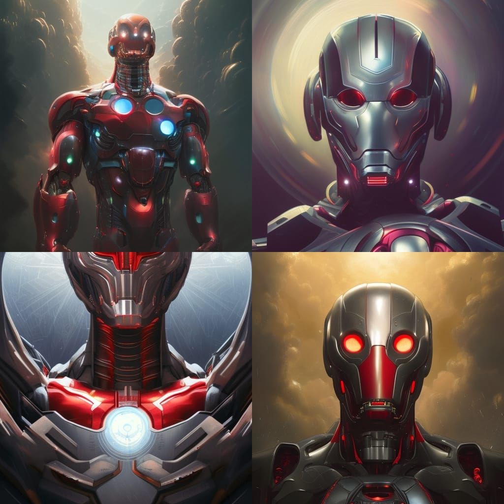 Ultron above the world in domination in 4k photorealistic High ...