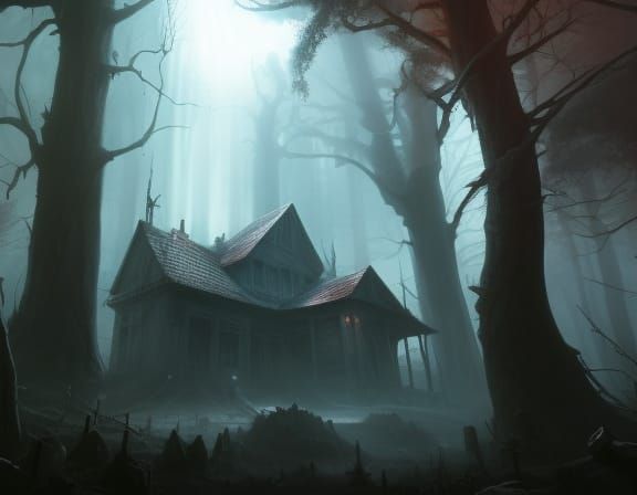 Haunted House - AI Generated Artwork - NightCafe Creator