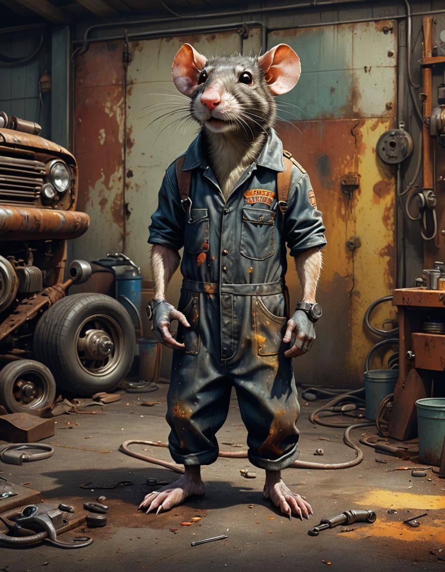 Rat Rod Garage - AI Generated Artwork - NightCafe Creator