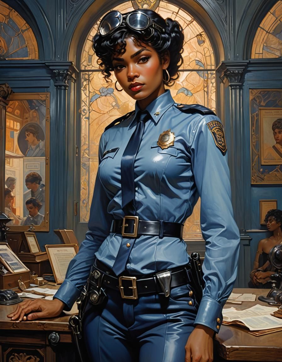 gorgeous police officer - AI Generated Artwork - NightCafe Creator