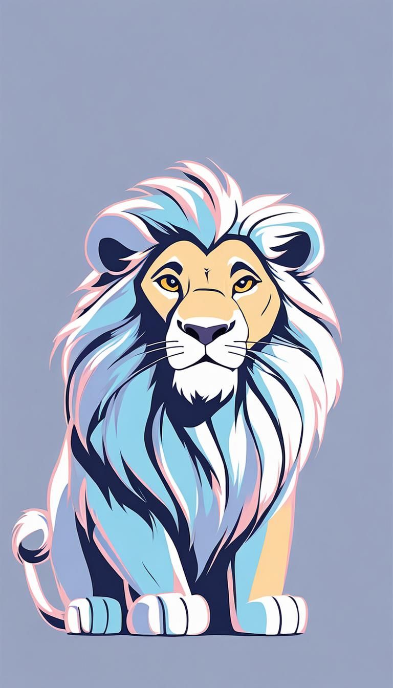 Pastel Simba - AI Generated Artwork - NightCafe Creator