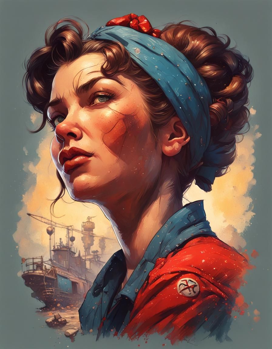 "rosie the riveter" - AI Generated Artwork - NightCafe Creator