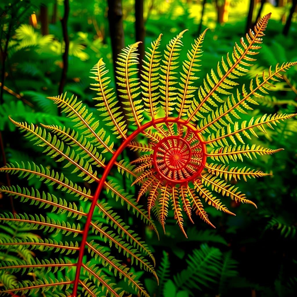 Fractals (Golden Spiral) In Nature, Ferns