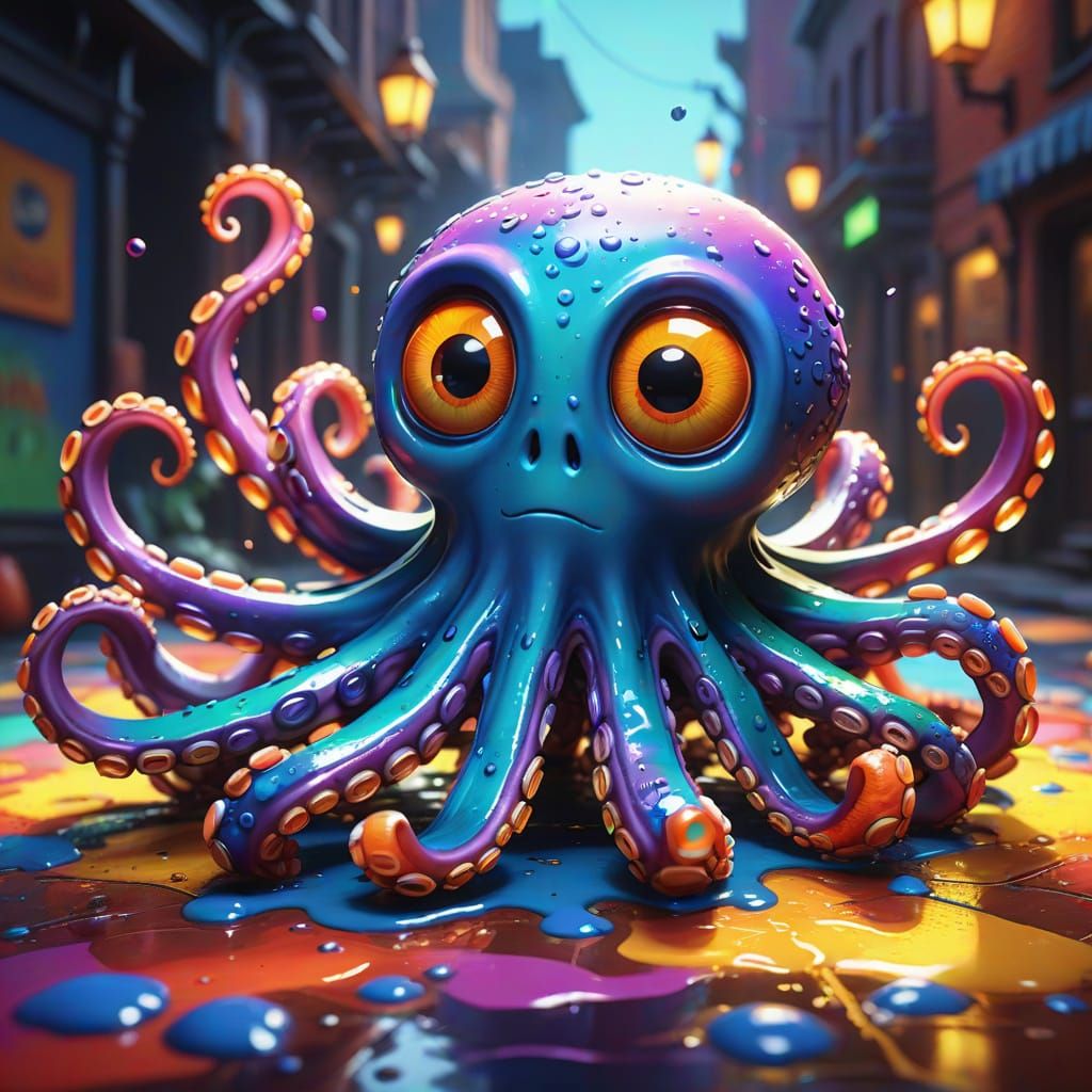 Surreal, Hyperrealistic Portrait of Mr. Squishy To... - AI Art