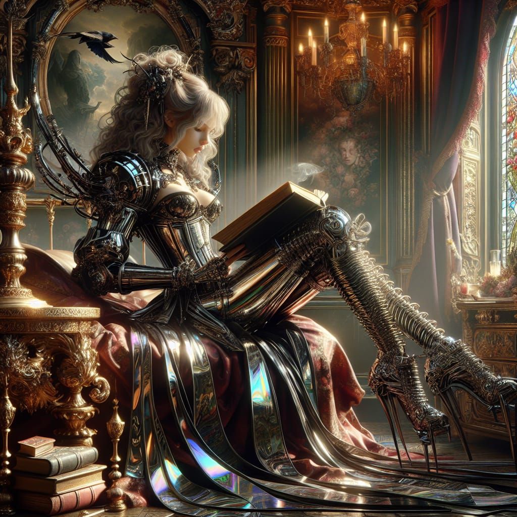 Frustrated Adventurer Reading 'How to Use Impractical Fantasy Armor Guide'...