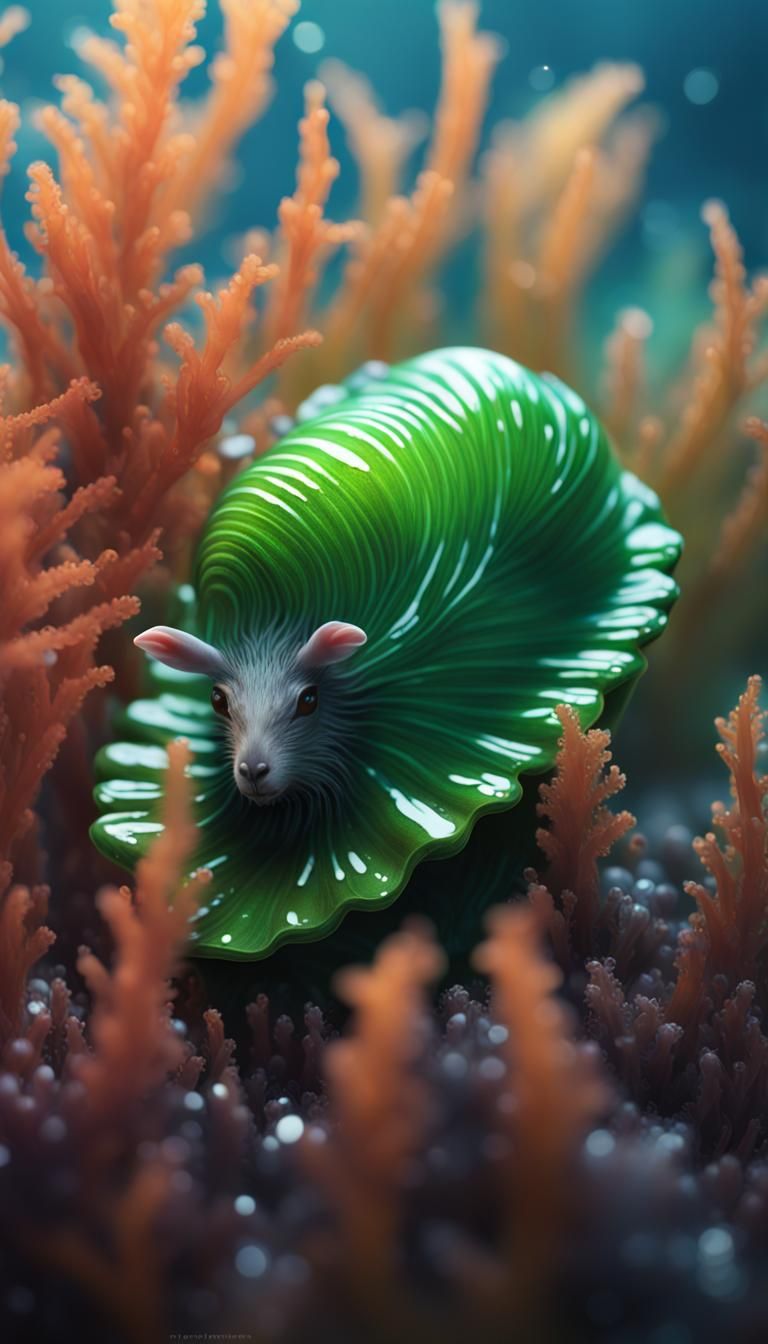 Leaf sheep sea slug🤡 - AI Generated Artwork - NightCafe Creator