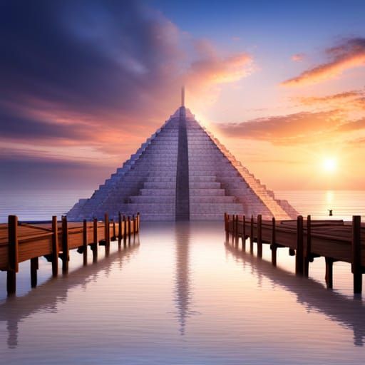 Water Pyramid - AI Generated Artwork - NightCafe Creator