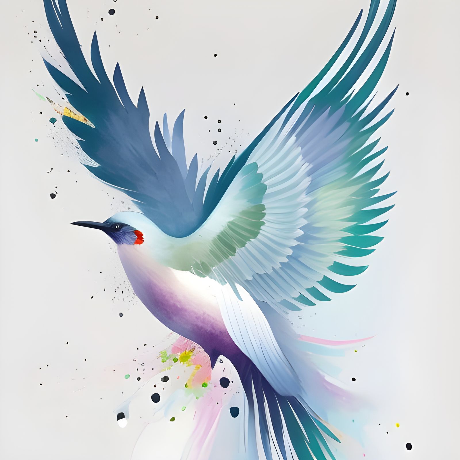 Painted bird - AI Generated Artwork - NightCafe Creator
