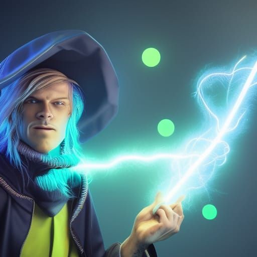 Neon Light Wizard : r/nightcafe