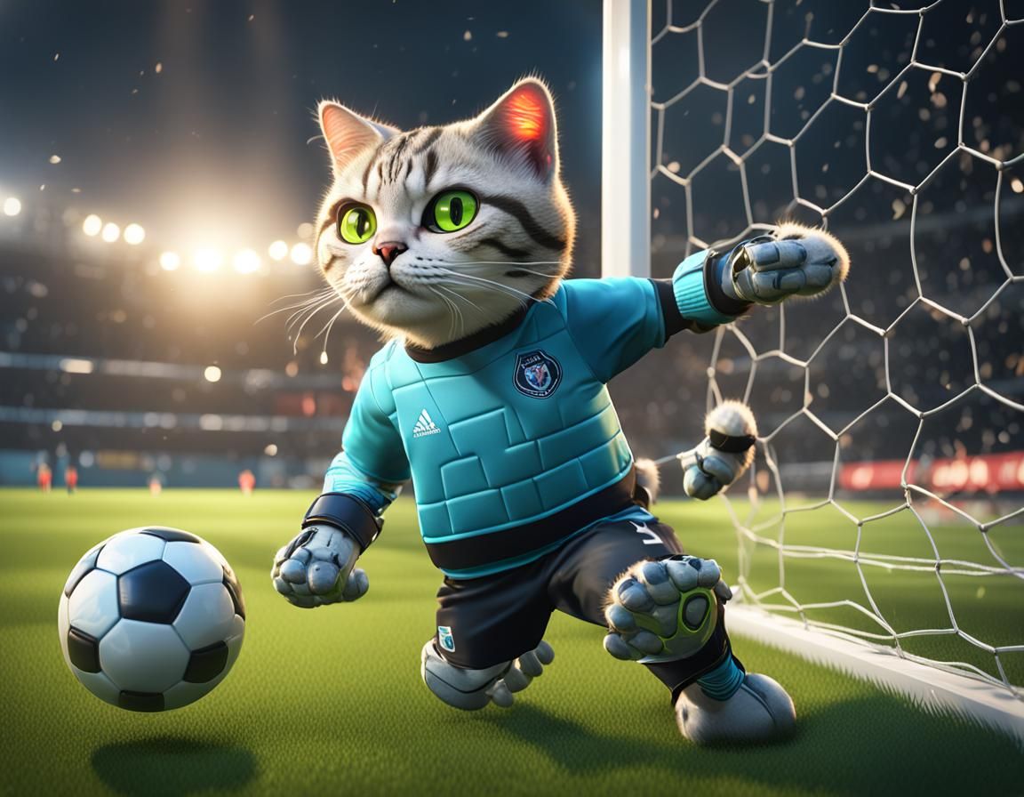 Football cat - AI Generated Artwork - NightCafe Creator