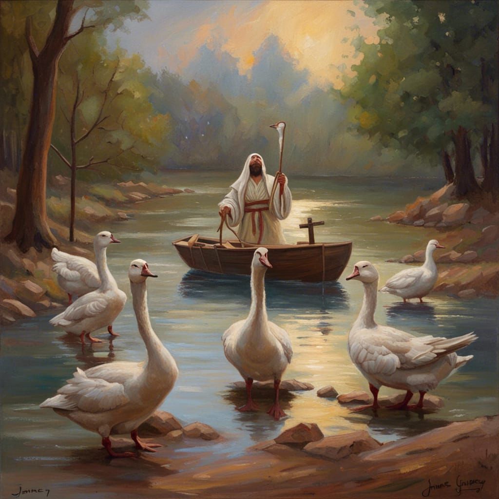 Goose Jesus - AI Generated Artwork - NightCafe Creator