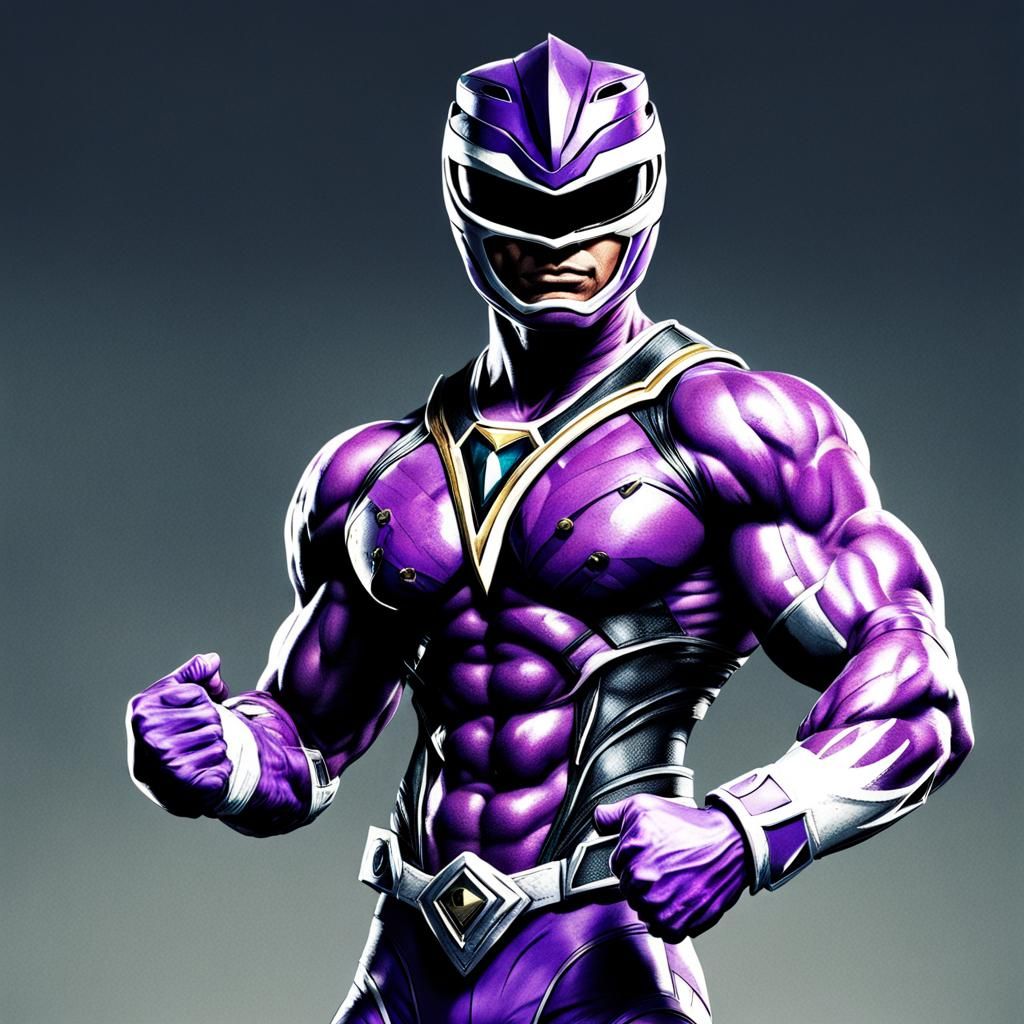 Purple Power Ranger - AI Generated Artwork - NightCafe Creator