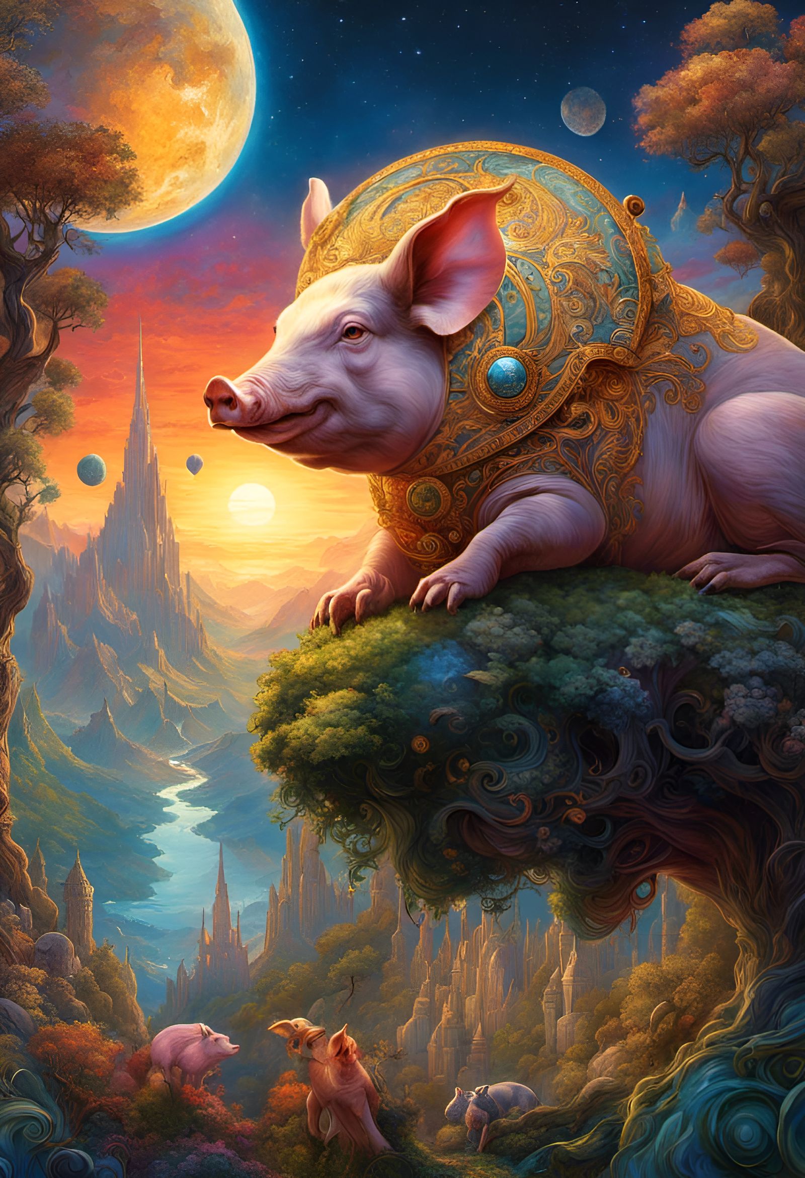 Planet Pig - AI Generated Artwork - NightCafe Creator