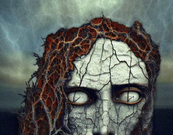 Surreal Oil Painting of Young Woman with Third Eye... - AI Art