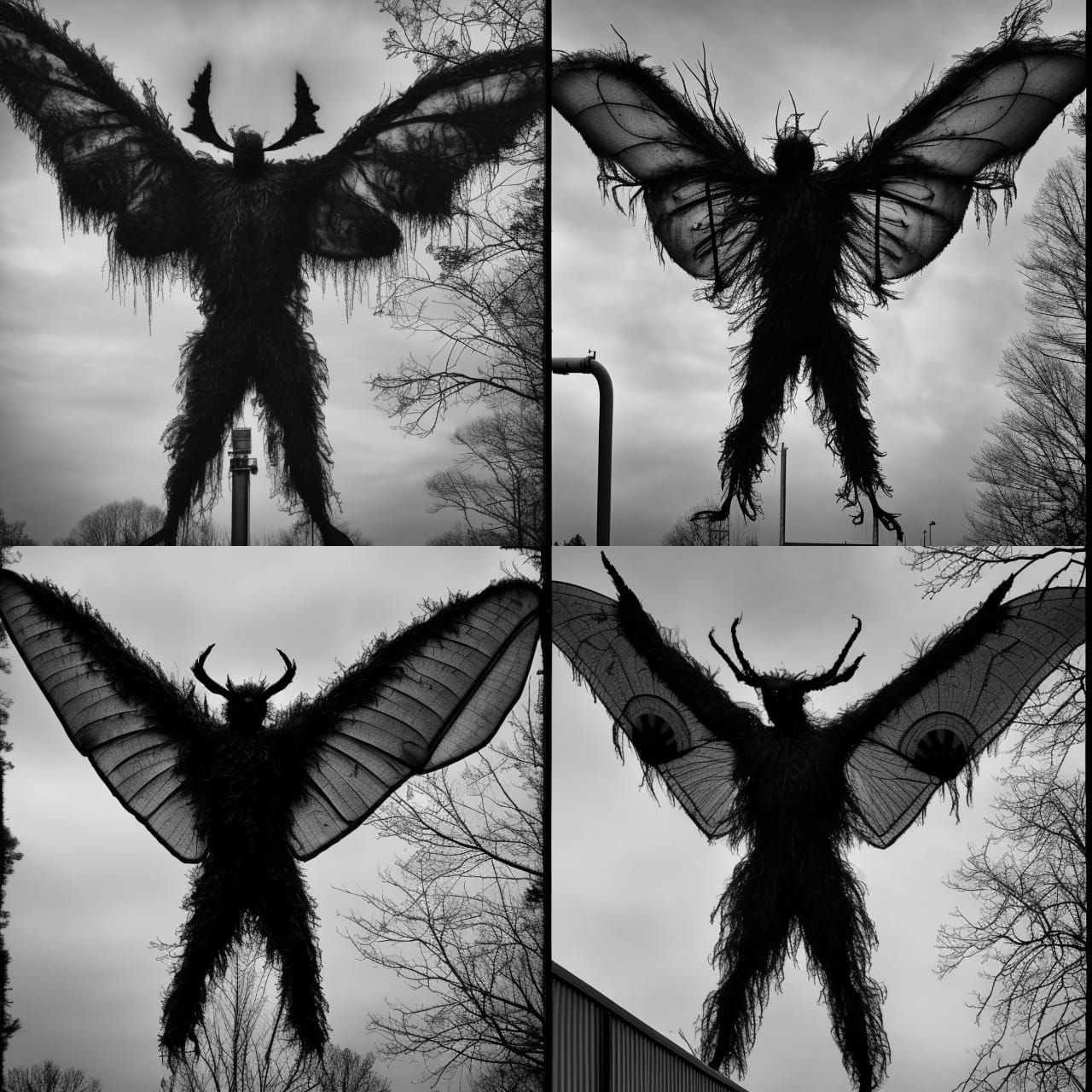 Mothman Standing on Top of a Substation - AI Generated Artwork ...