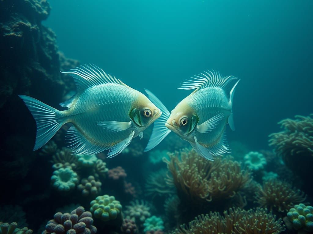 Рыбы в море - Ethereal Fish in Dreamy Ocean Scene