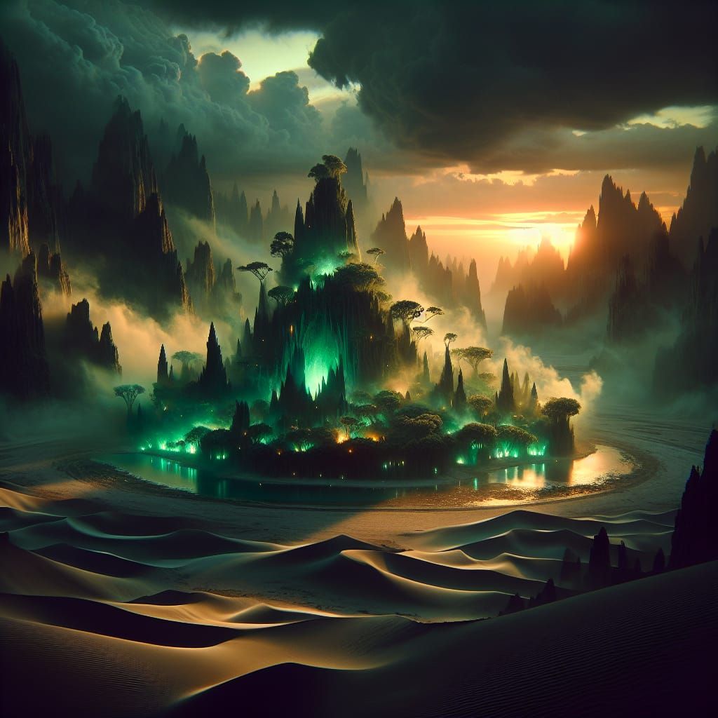 Magic oasis - AI Generated Artwork - NightCafe Creator