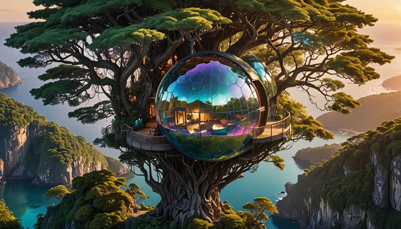 Unusual Treehouse - AI Generated Artwork - NightCafe Creator