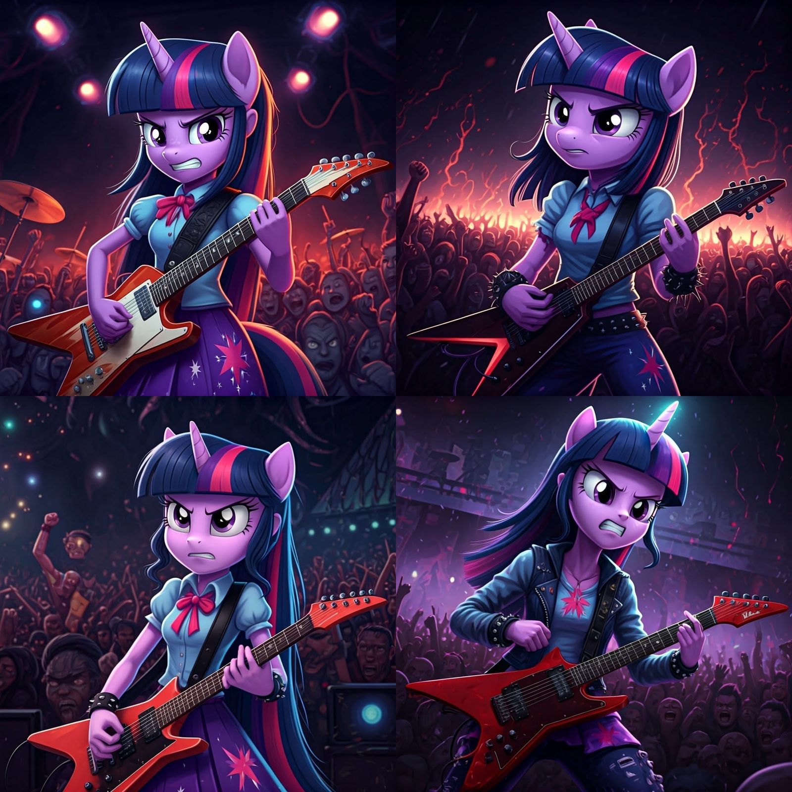 Epic Rock Band Trio Unleashes Sonic Fury on Thrill... - AI Art